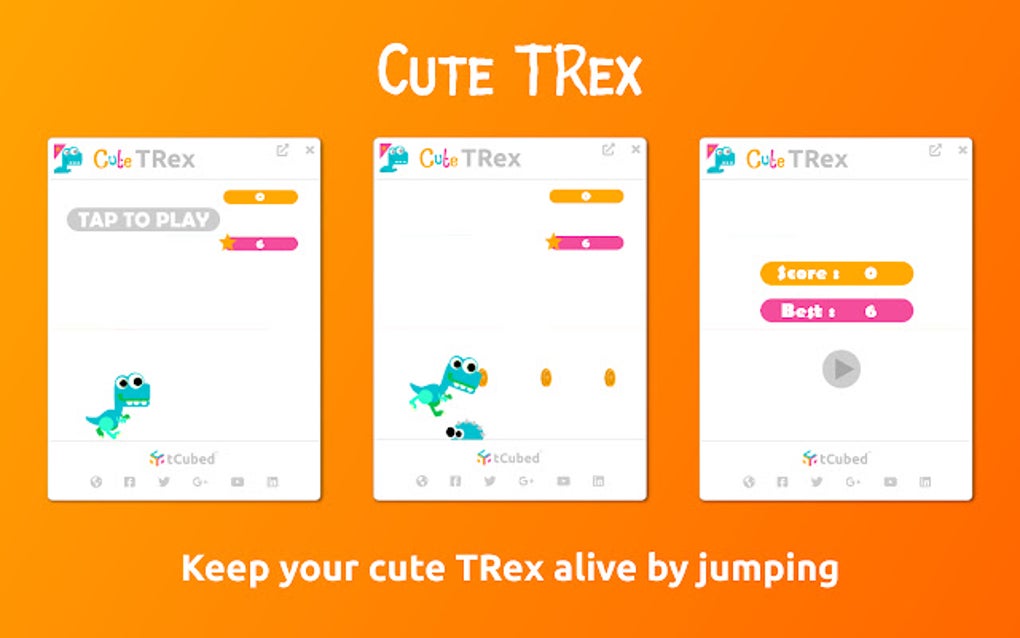 Cute t-rex para Google Chrome - Extensión Descargar