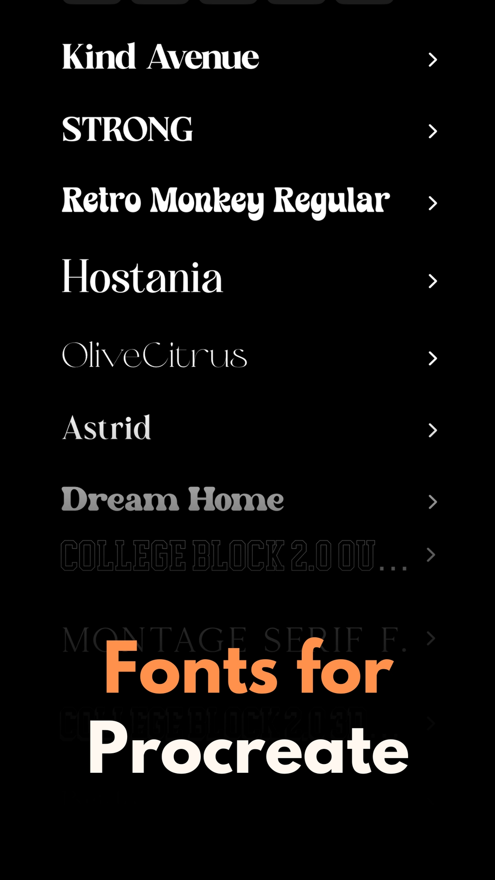 Fonts for Procreate para iPhone - Descargar