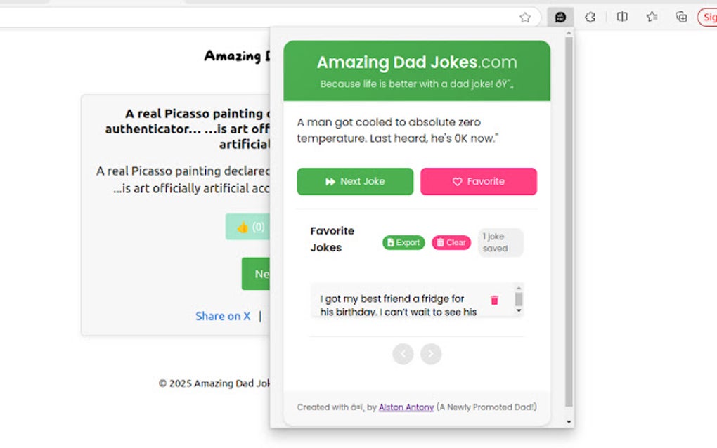 Amazing Dad Jokes for Google Chrome - Extension Download