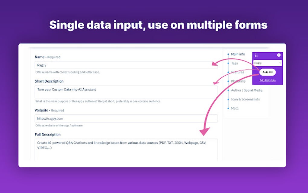FILLGENIUS - AI Form Filler Agent Google Chrome 용 - 확장 프로그램 다운로드