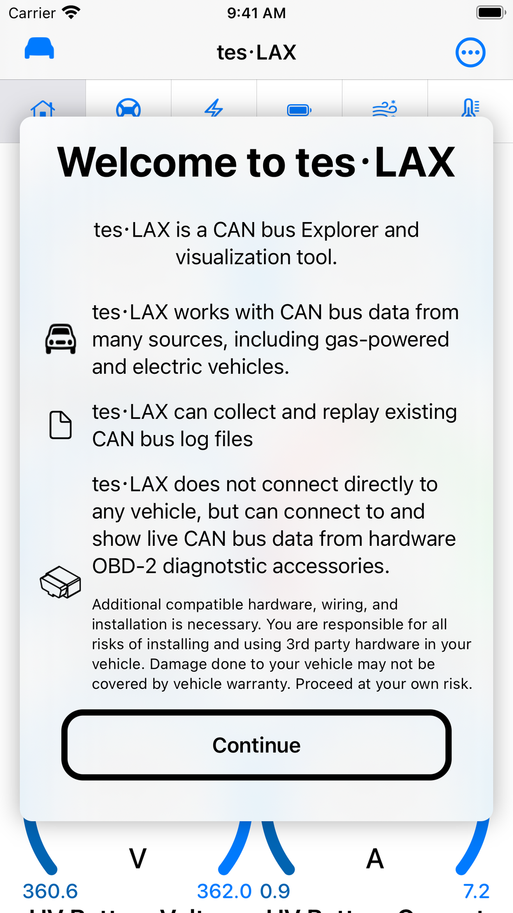 tesLAX - CAN Bus Explorer สำหรับ iPhone - ดาวน์โหลด