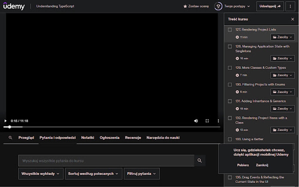Udemy Dark Theme for Google Chrome - Extension Download