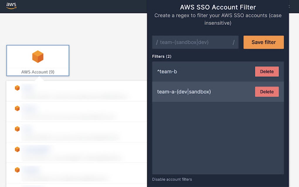 AWS SSO Account Filter for Google Chrome - Extension Download AWS SSO Account Filter for Google Chrome - Extension Download