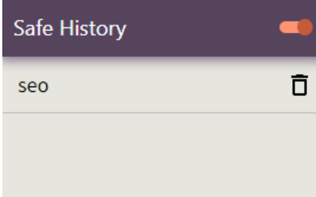 Safe History for Google Chrome - Extension Download