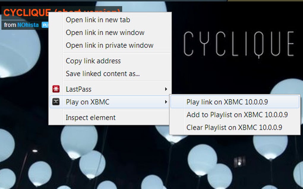 Play on XBMC para Google Chrome - Extensión Descargar