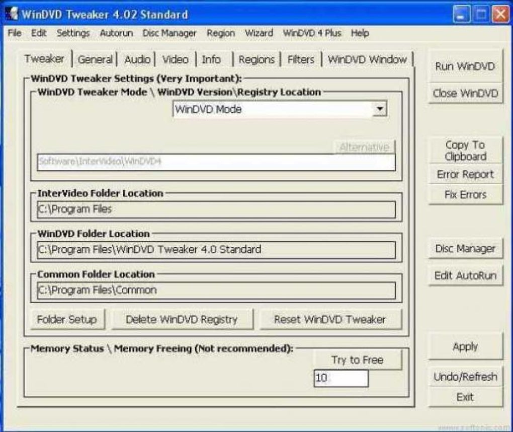 WinDVD Tweaker - Descargar