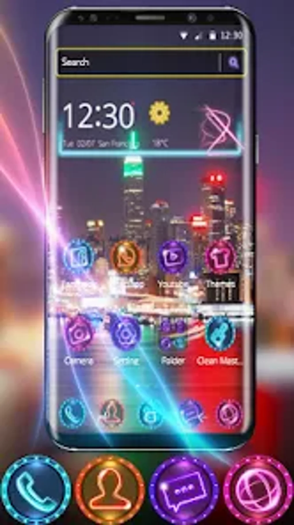 Dream Neon City Theme Para Android Download Dream Neon City Theme Para Android Download