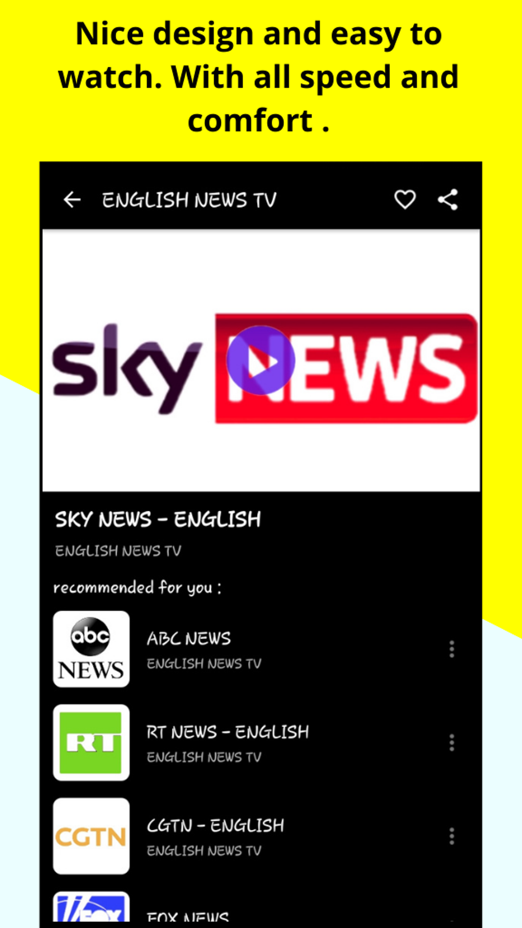 News TV Live - World channels for Android - Download