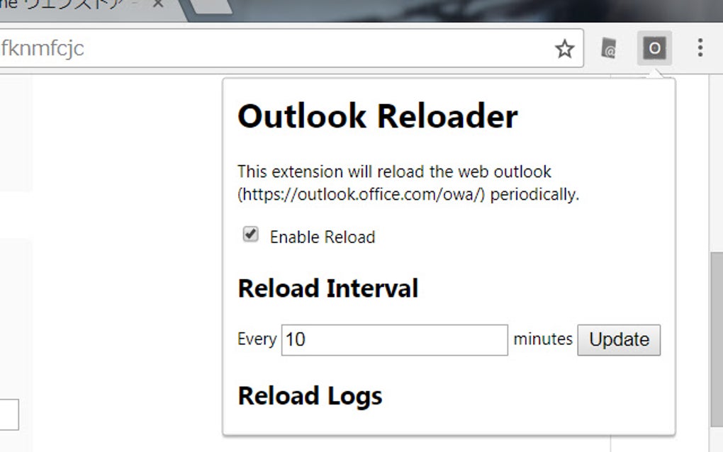 Outlook Reloader for Google Chrome - Extension Download
