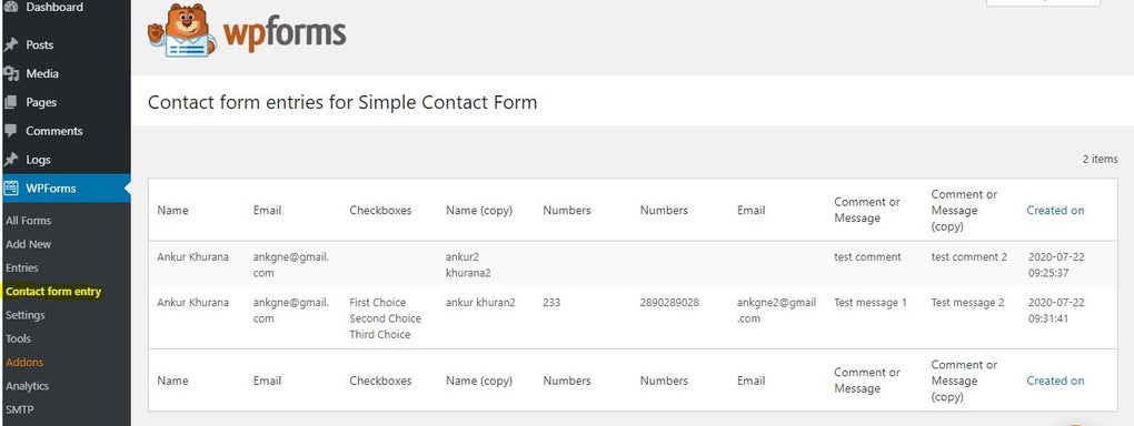 Add entries functionality to WPForms para WordPress - Descargar