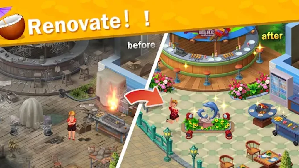 Android için Merge Chef : Dream Restaurant - İndir