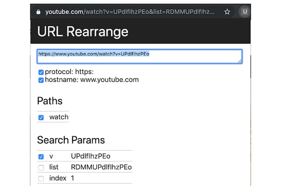 URL Rearrange สำหรับ Google Chrome - ส่วนขยาย ดาวน์โหลด