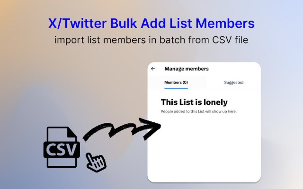 TwListMemberAdder - X Bulk Add List Members สำหรับ Google Chrome - ส่วน ...