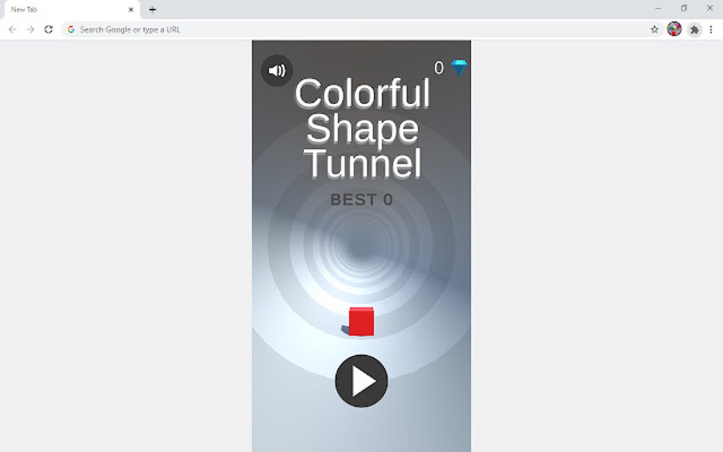 Colorful Shape Tunnel Game para Google Chrome - Extensión Descargar