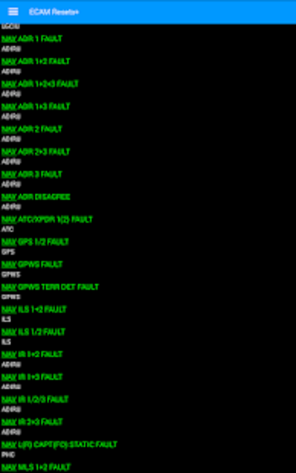ECAM Resets for Android - Download
