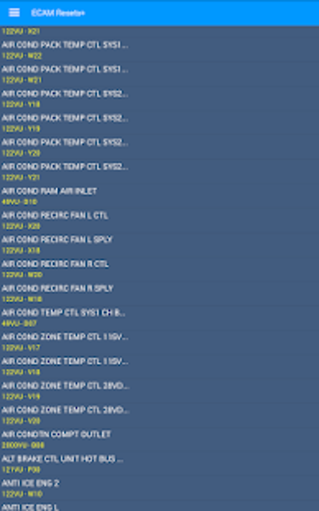 ECAM Resets for Android - Download