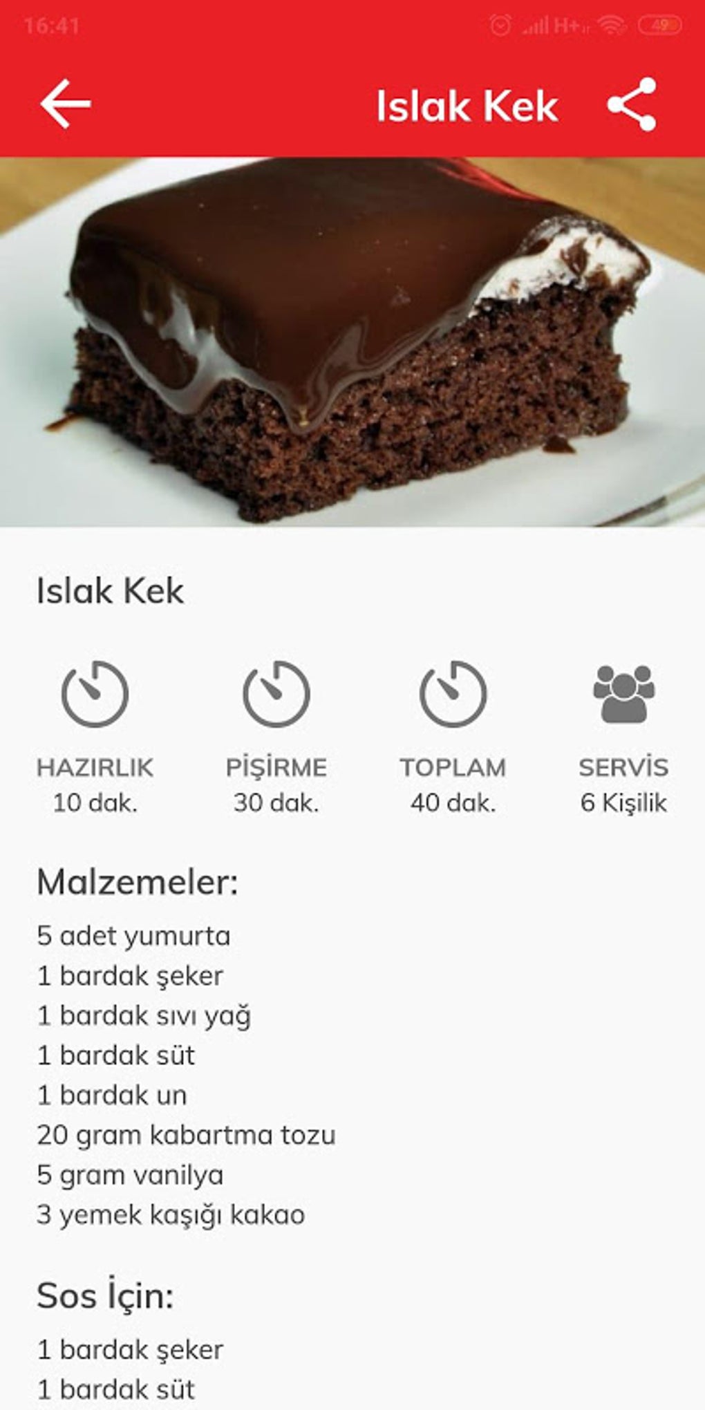 Islak Kek Tarifi [İnternetsiz] APK per Android - Download