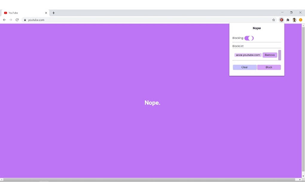 nope Google Chrome 용 - 확장 프로그램 다운로드
