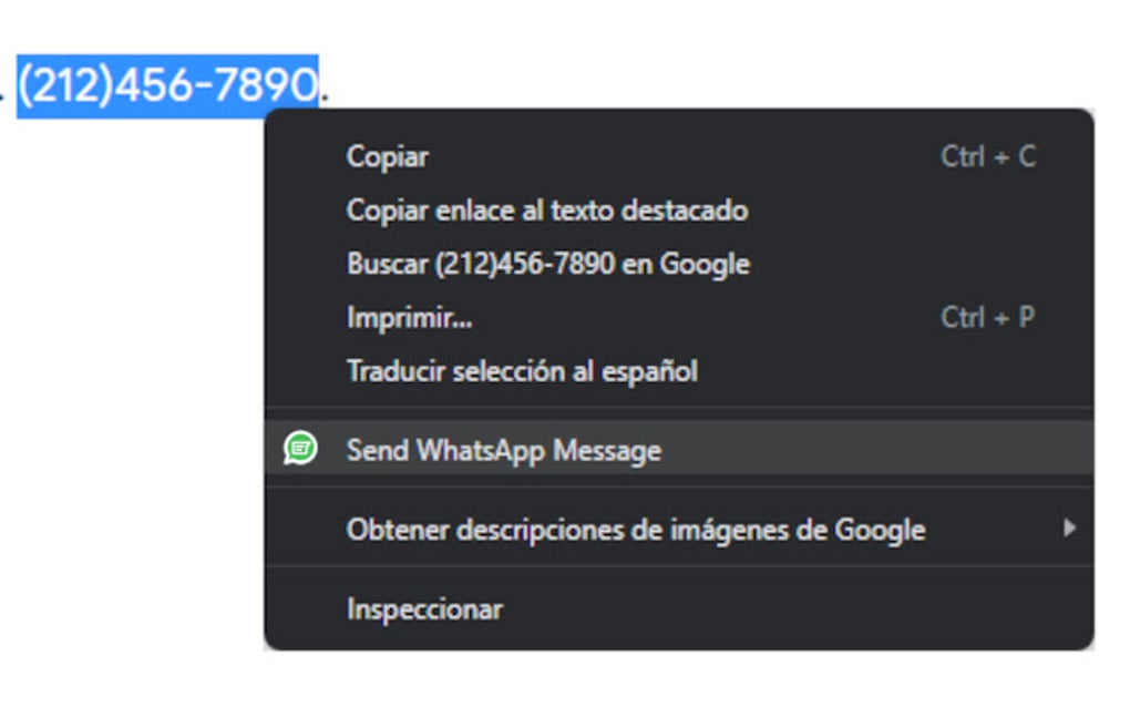 WhatsApp Direct Message para Google Chrome - Extensión Descargar