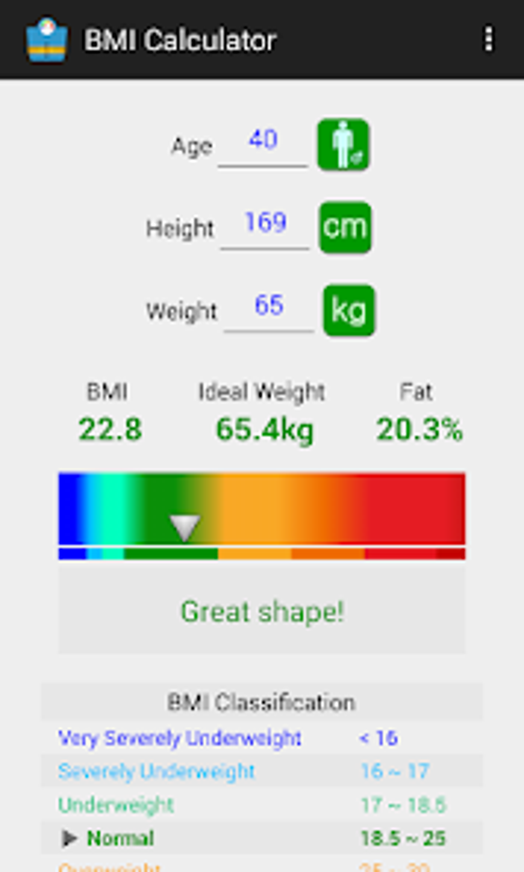 BMI Calculator para Android - Download