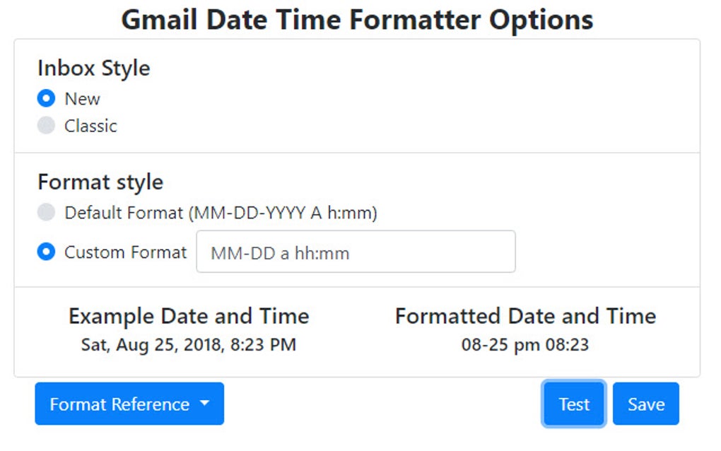 Gmail Date Time Formatter for Google Chrome - Extension Download