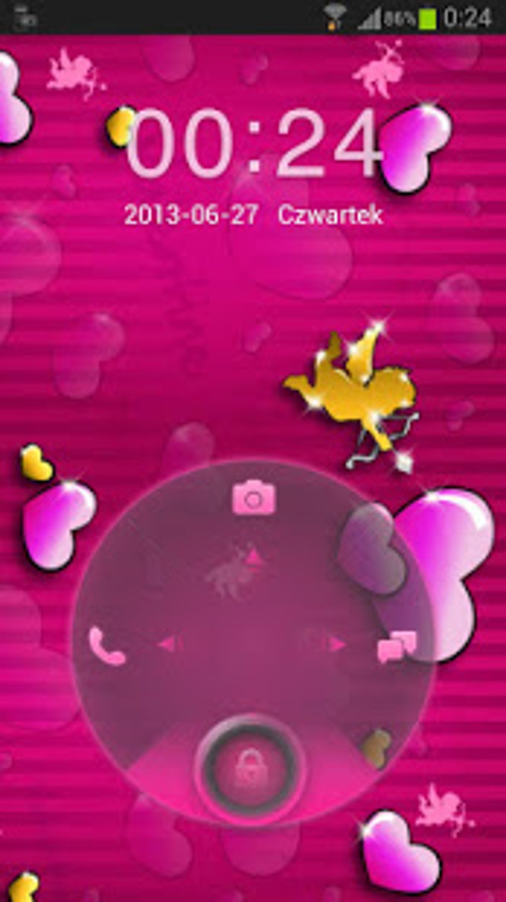 Lovely Pink Theme GO Locker APK for Android - Download