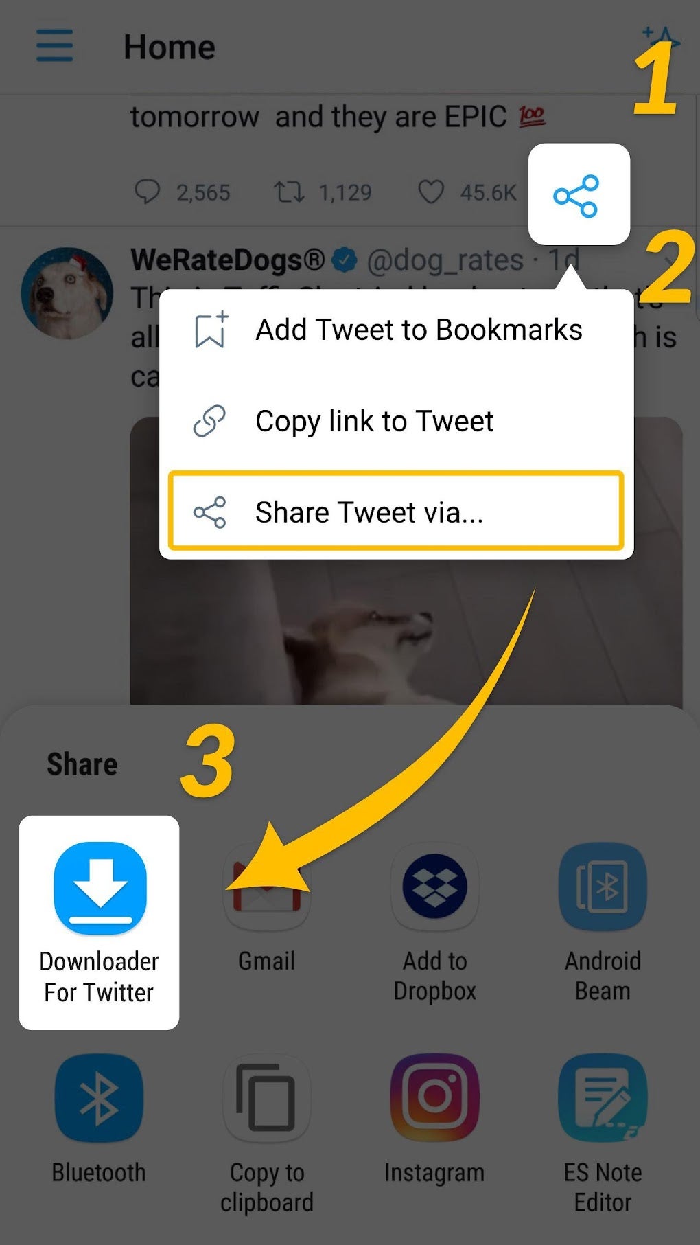 Android 용 Download Twitter Videos - GIF Tweet Downloader APK - 다운로드