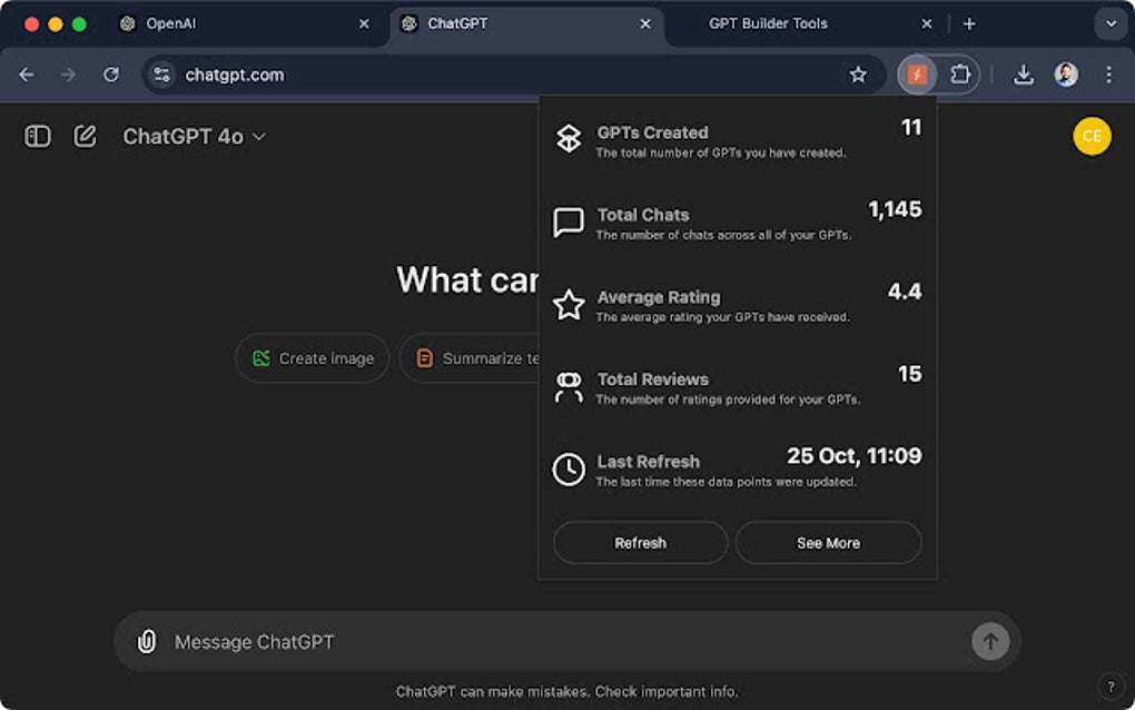 GPT Builder Tools Google Chrome 용 - 확장 프로그램 다운로드