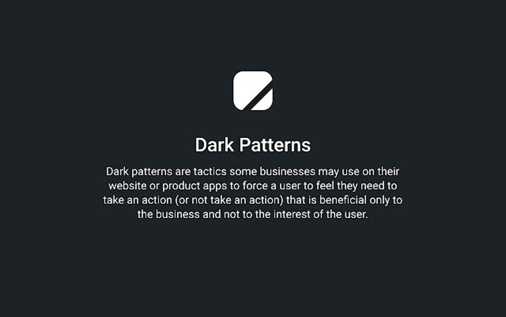 Dark Patterns for Google Chrome - Extension Download