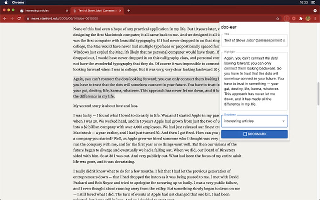 doc-ear Google Chrome 용 - 확장 프로그램 다운로드