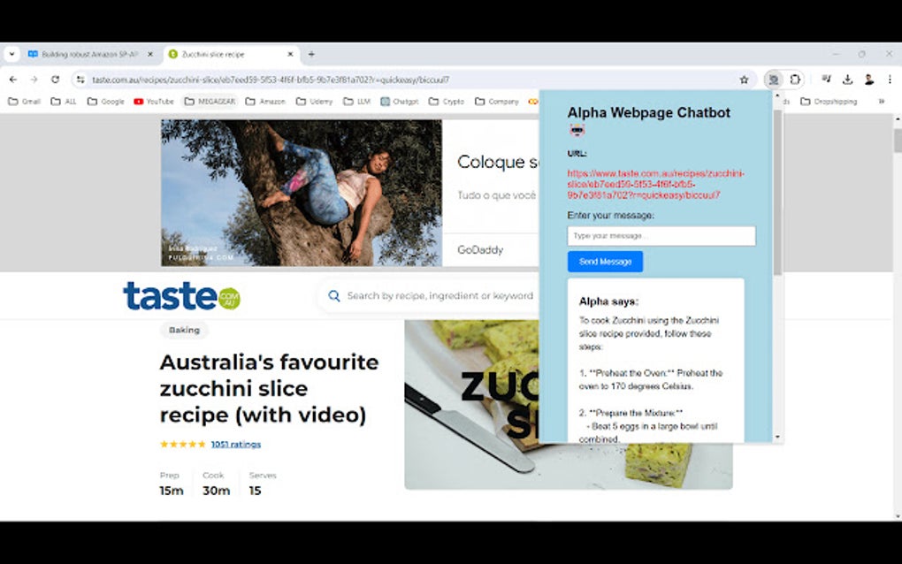 Alpha Webpage Chatbot pour Google Chrome - Extension Télécharger