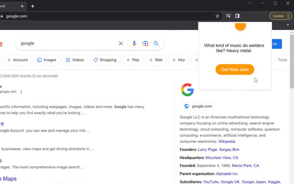 Joke of the Day Google Chrome 용 - 확장 프로그램 다운로드