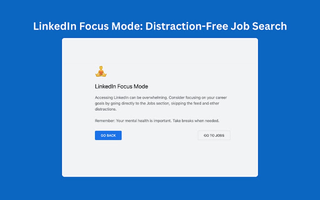 LinkedIn Focus Mode for Google Chrome - Extension Download