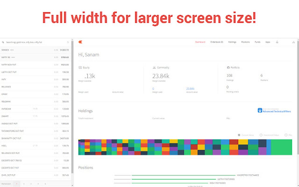 Full Width Zerodha Kite Trading Platform Google Chrome için - Eklenti İndir Full Width Zerodha Kite Trading Platform Google Chrome için - Eklenti İndir