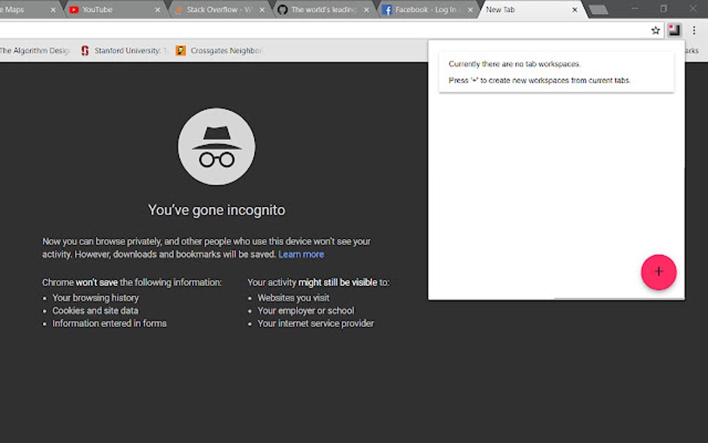 Tab Workspaces Google Chrome 용 - 확장 프로그램 다운로드
