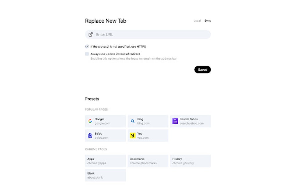 Replace New Tab para Google Chrome - Extensión Descargar