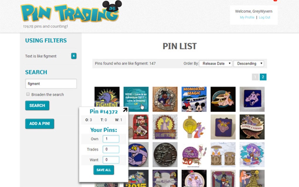 Pin Trading Database Enhancement for Google Chrome - Extension Download
