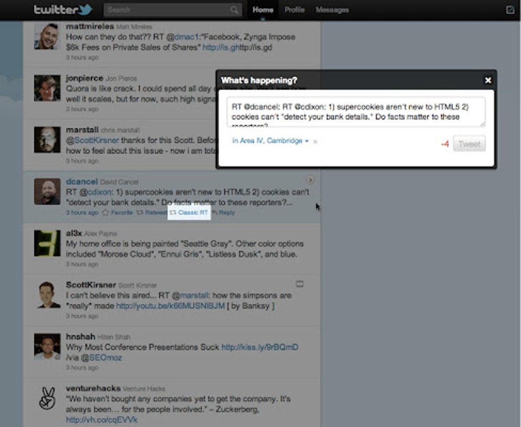 Classic Retweet para Google Chrome - Extensión Descargar