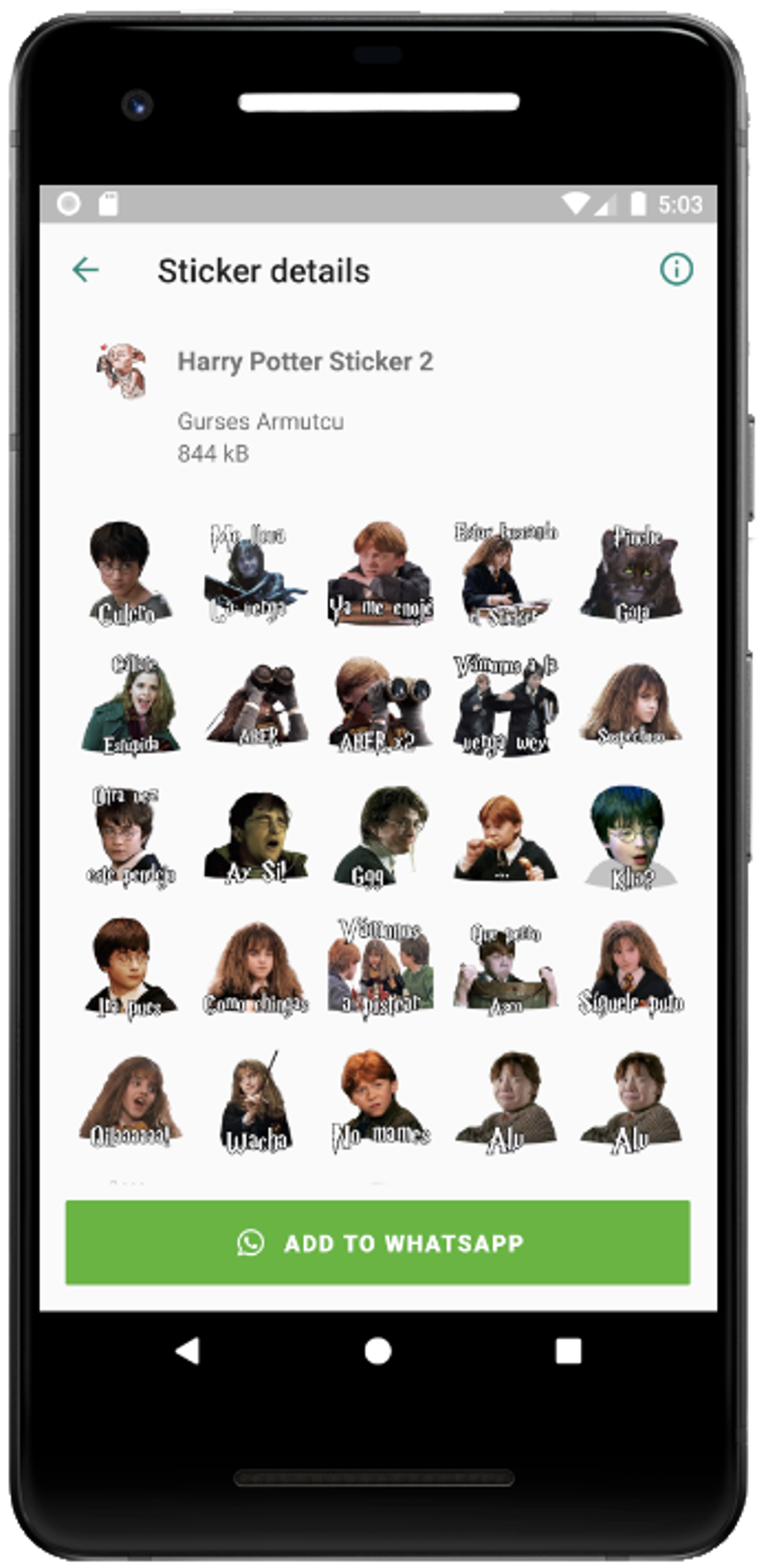 Android 용 H.P. WA Stickers - 다운로드