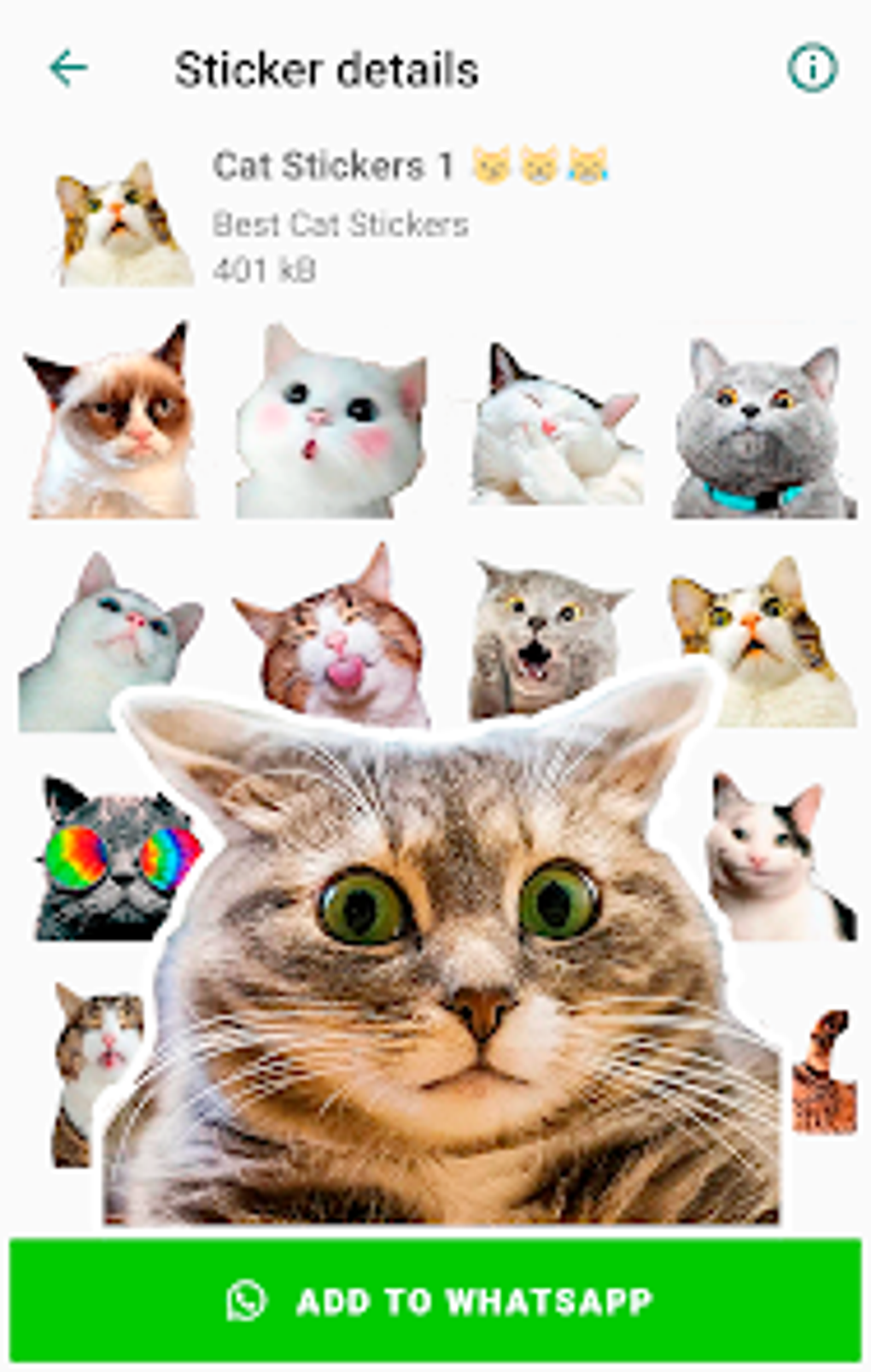 Cat Stickers for WhatsApp per Android - Download