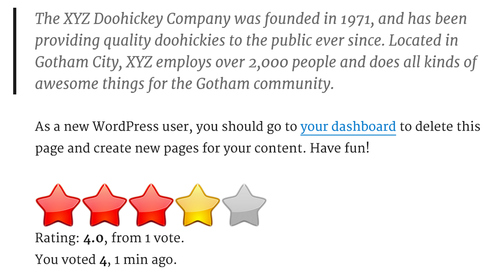GD Rating System para WordPress - Descargar