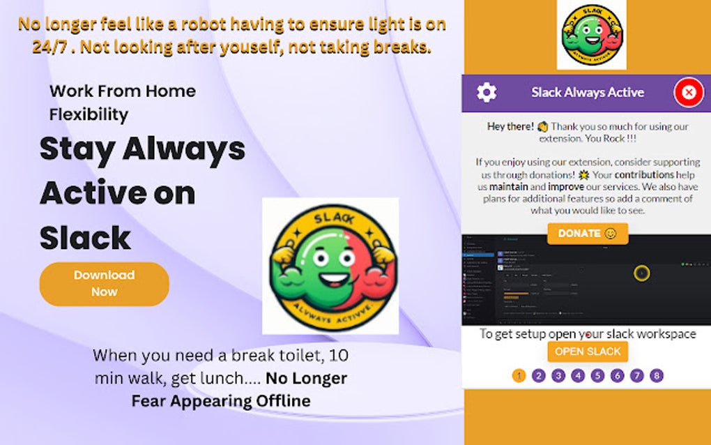 Slack Always Active for Google Chrome - Extension Download