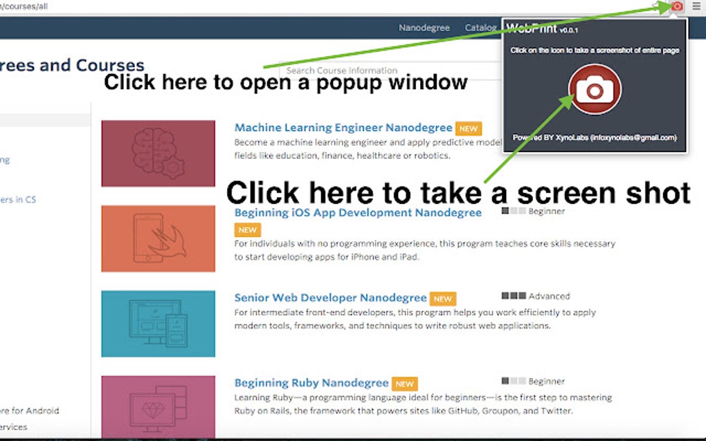 Web Screen Capture for Google Chrome - Extension Download