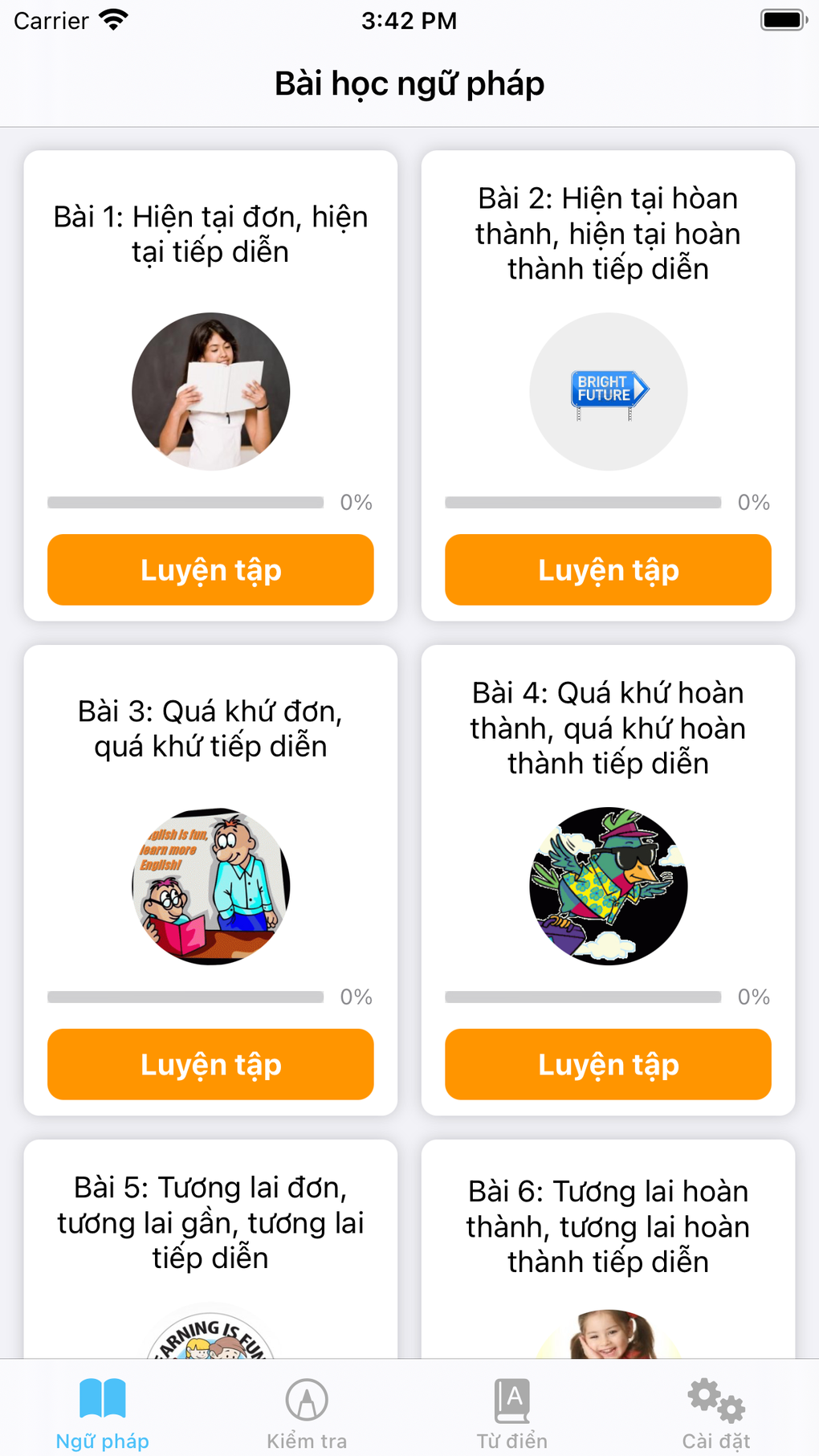 Học ngữ pháp tiếng anh 123 per iPhone - Download