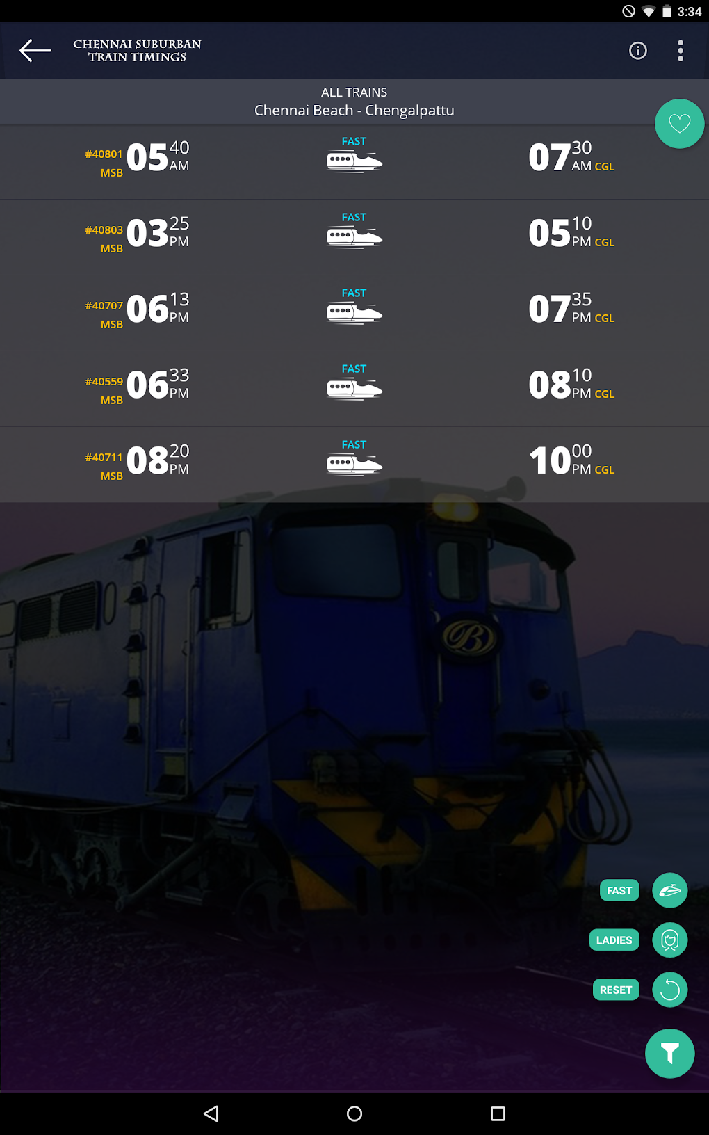 Chennai Suburban Train Timings APK for Android - Download