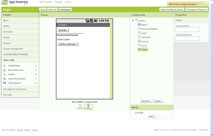 MIT App Inventor Online