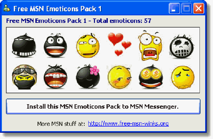 Free MSN Emoticons Pack - Download