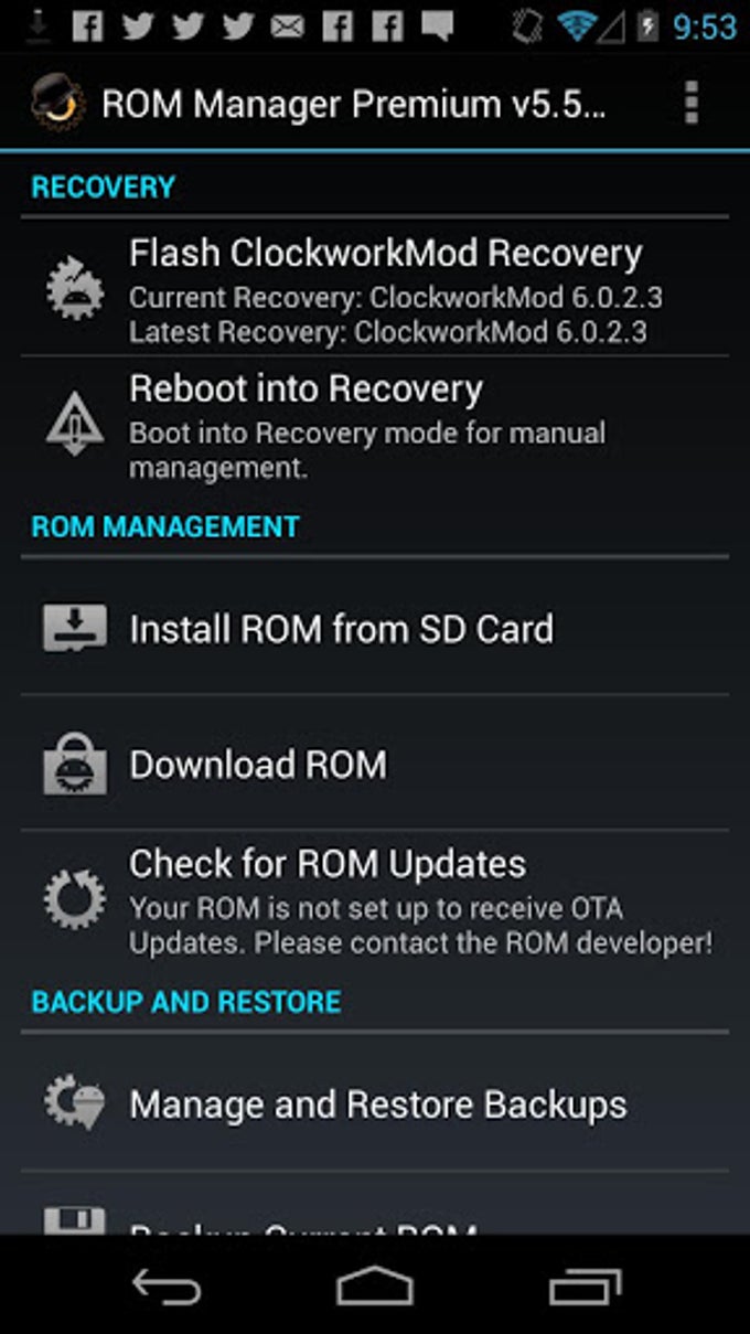 ROM Manager (Premium) for Android - Download