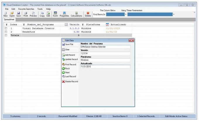 Visual Database Creator - Descargar