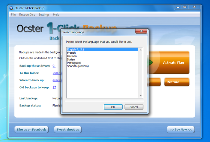 Ocster 1-Click Backup - Download